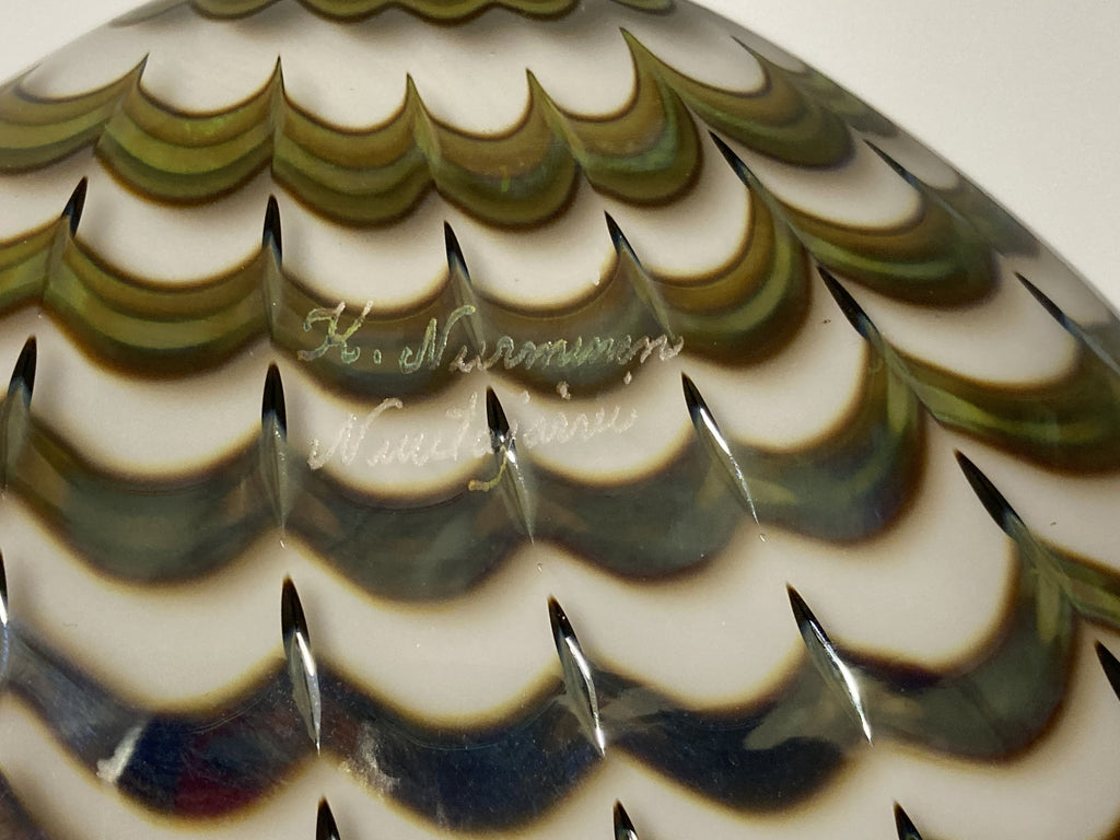 Kerttu Nurminen art glass Merisiili, simpukka siili näkki Nuutajärvi ...